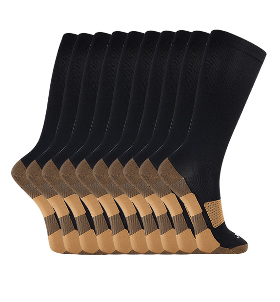Copper Everyday Compression Socks (15-20mmHg) - 10 Pack – ja-vie