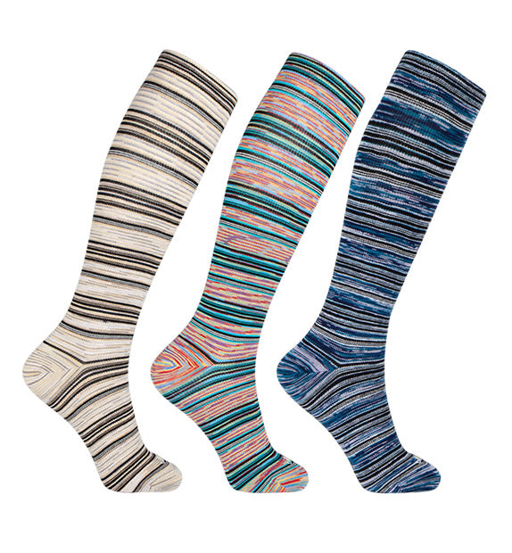 Cotton Everyday Compression Socks (15-20mmHg) - Feedstripes - 3 Pack ...
