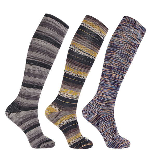 Cotton Everyday Compression Socks (15-20mmHg) - Space Dye Assortment 1 ...